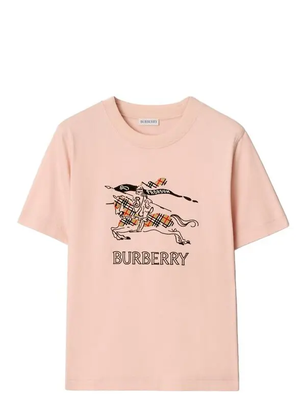 Burberry Equestrian Knight Design Cotton T-shirt - Bouquet Pink