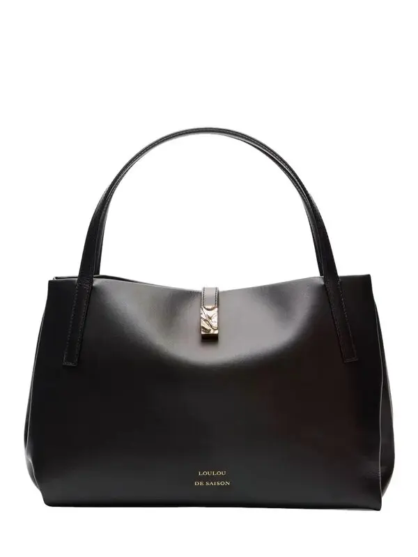 Loulou De Saison Cary Leather Tote Bag - Black
