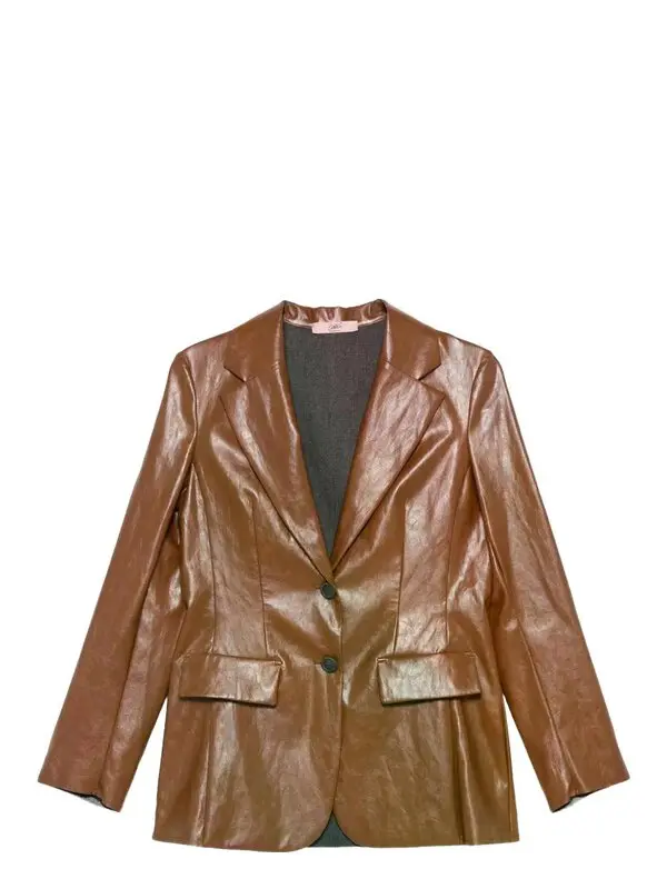 CARLA G. Single-breasted Jacket - Brown