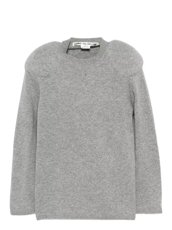 Comme Des Garçons Padded-shoulder Sweater - Grey