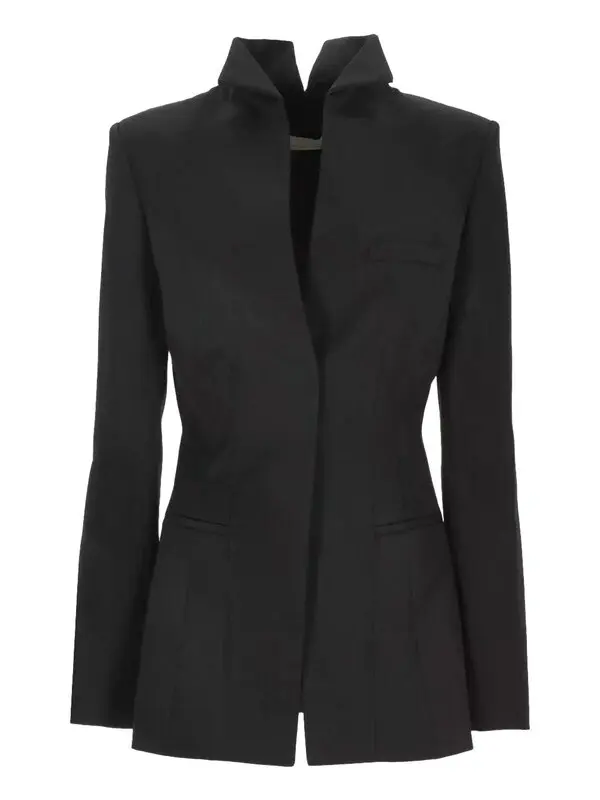 FRANCESCO MURANO Pointed-collar Single-breasted Blazer - Black