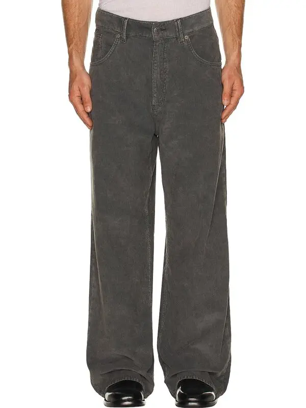 SUNFLOWER Super Wide Cord Pant - Grey