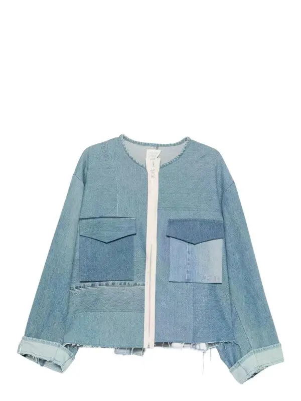 KURO Remake Mark Ii Frayed Denim Jacket - Blue