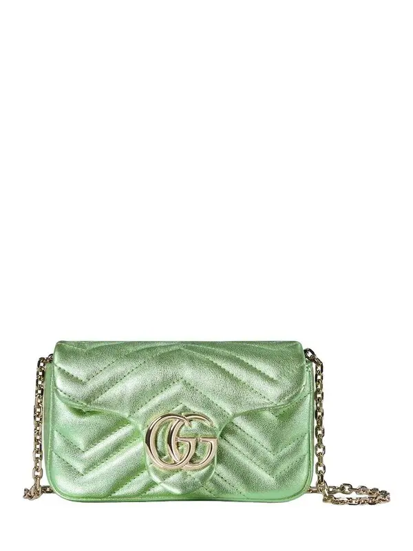 Gucci Gg Marmont Mini Shoulder Bag - Green