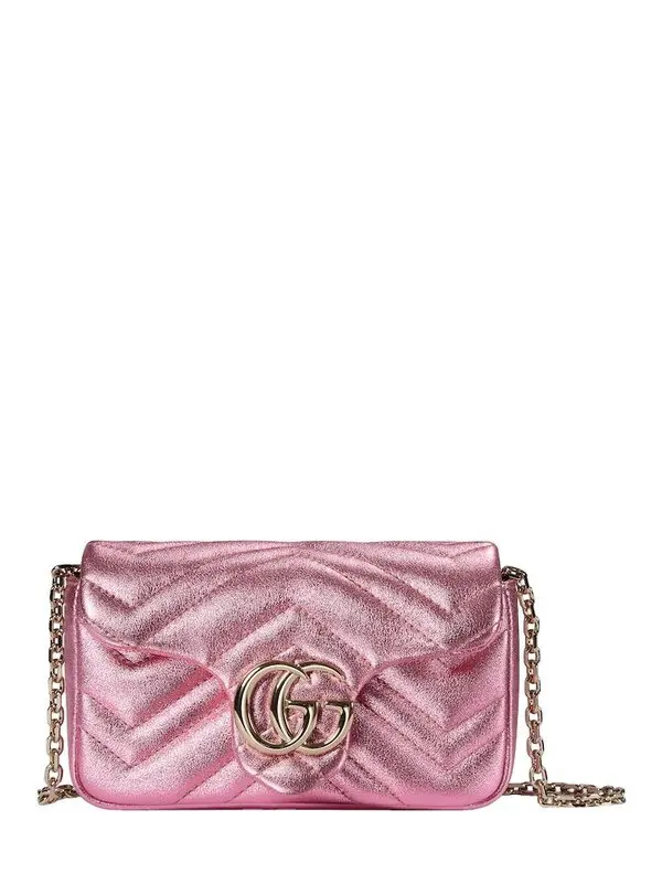 Gucci Gg Marmont Mini Shoulder Bag - Pink
