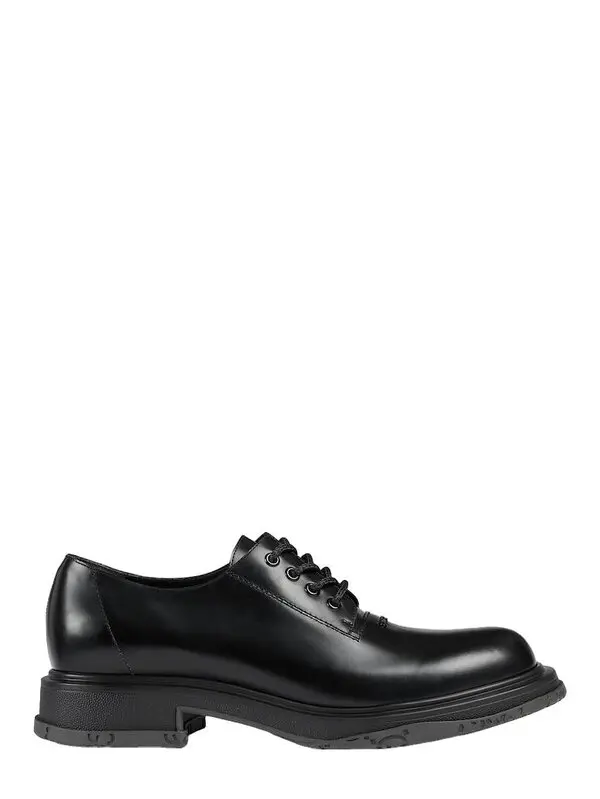 Gucci Lace-up Shoe With Logo Detail - Black