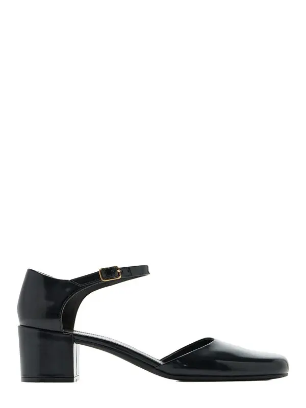 THE ROW Penelope Leather Pumps - Black