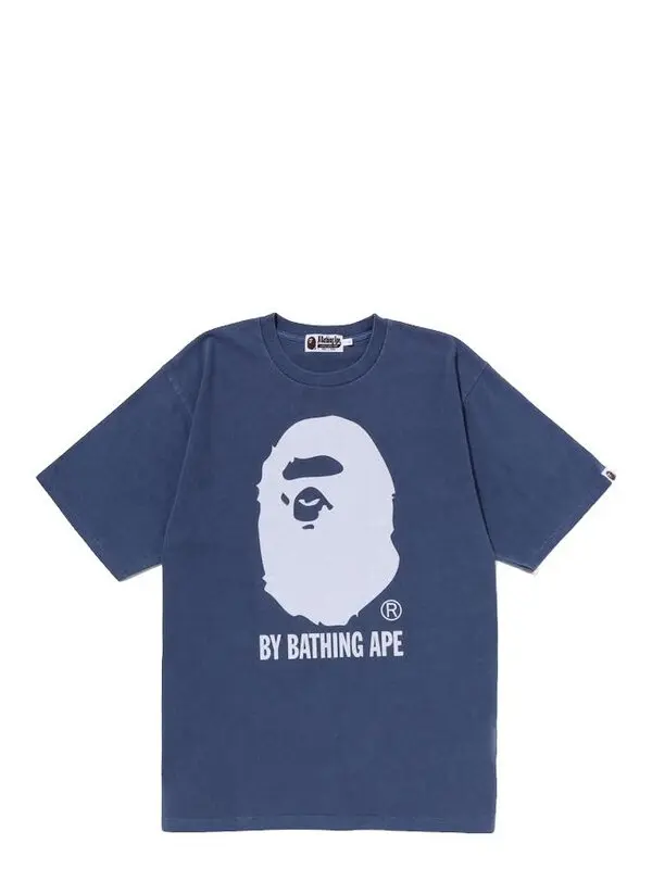 A BATHING APE Overdye Bathing Ape Relaxed Fit Tee Shirt - Navy Blue