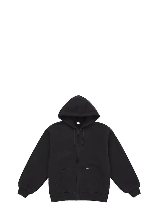Supreme Reversible Work Zip Up Hooded Sweatshirt - Black