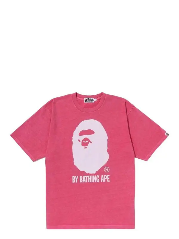 A BATHING APE Overdye Bathing Ape Relaxed Fit Tee Shirt - Pink