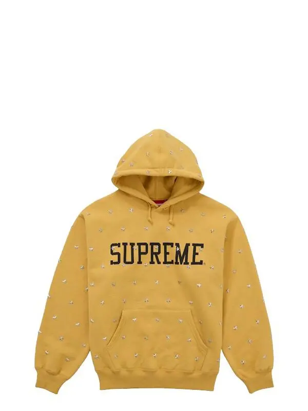 Supreme Stars Studded Hooded Sweatshirt - Dusty Gold