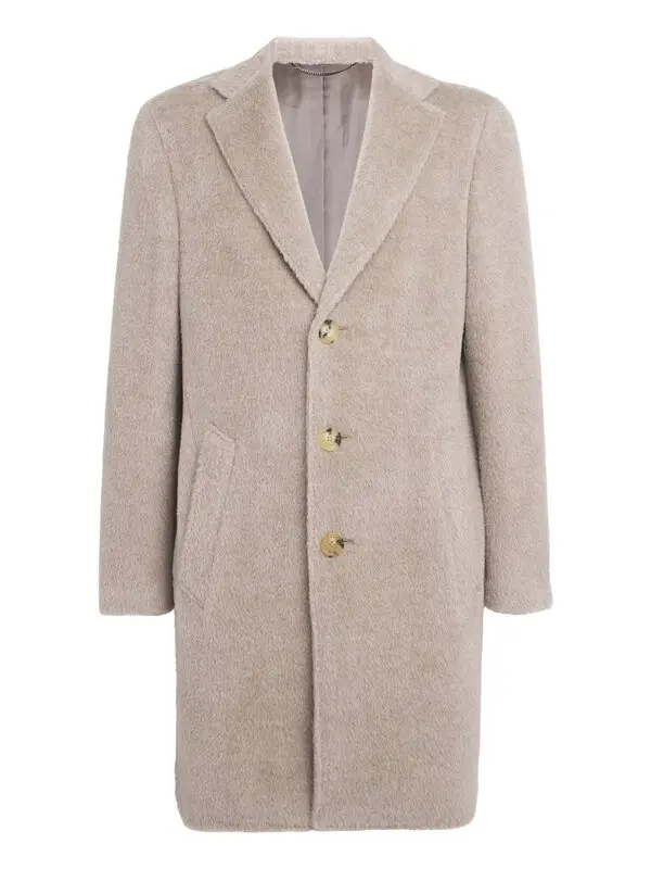 Canali Alpaca-wool Overcoat - Grey