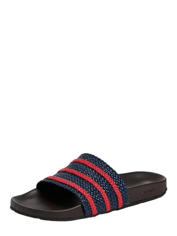 ADIDAS X WALES BONNER Adilette Braided Sandals - Indigo/better Scarlet/dark Brn