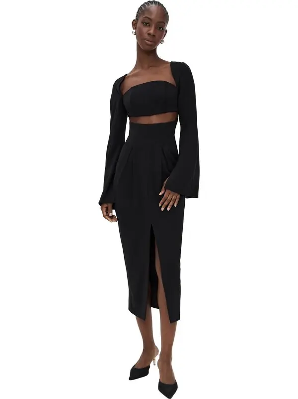 ANDREA IYAMAH Nita Midi Dress - Black