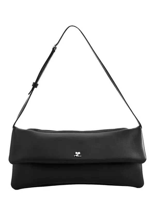 COURREGES Cuff Leather Clutch - Black