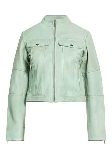 Bolongaro Trevor Distressed Leather Jacket - Green