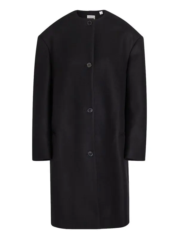 Calvin Klein Wool And Cashmere-blend Coat - Black