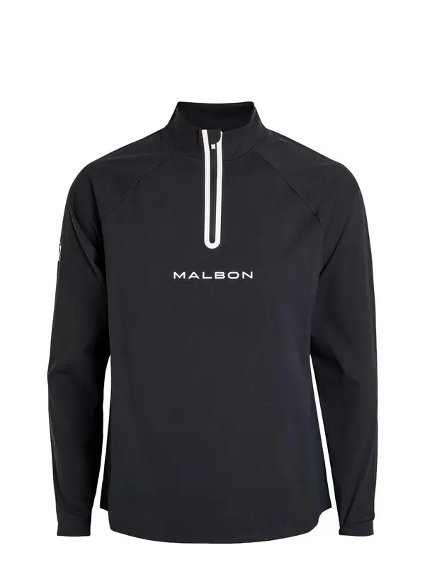 MALBON Performance Logo Stretch-jersey Top - Black