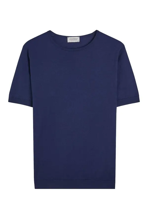 John Smedley Belden Fine-knit Cotton T-shirt - Dark Blue