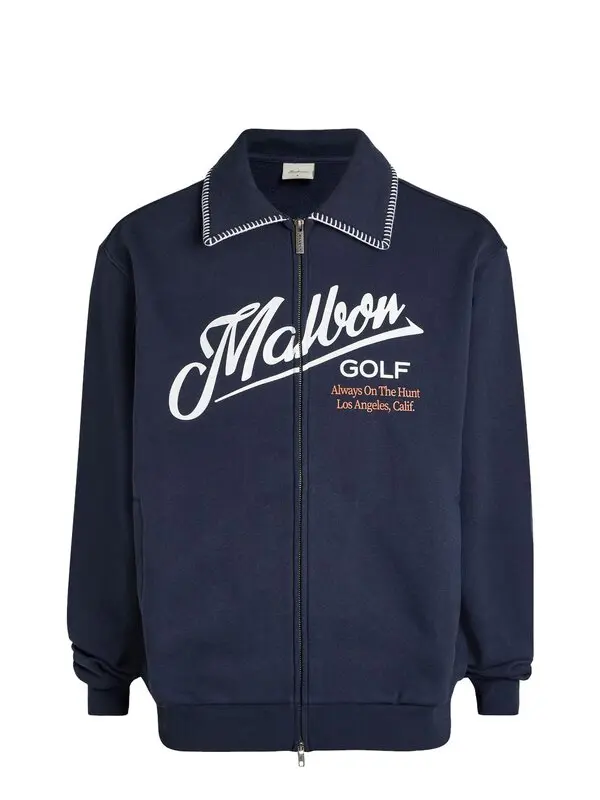 MALBON Logo-print Cotton Sweatshirt - Navy