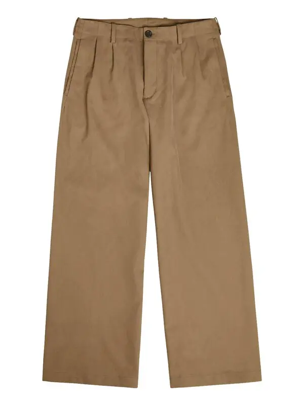 Our Legacy Bridge Wide-leg Chino Trousers - Khaki