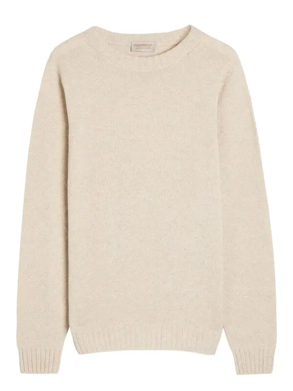 John Smedley Cashmere And Wool-blend Jumper - Beige
