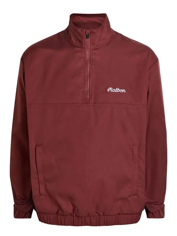 MALBON Logo-embroidered Twill Jacket - Red