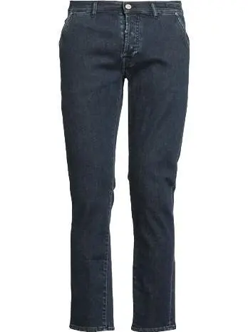 Fedeli Tapered Jeans In Cotton, Cashmere, And Elastane - Blue