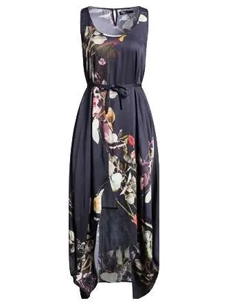 Bolongaro Trevor Midi Asymmetric Floral-print Dress - Blue