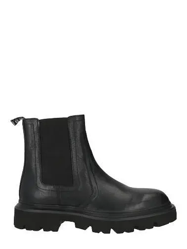 BIKKEMBERGS Leather Ankle Chelsea Boots - Black