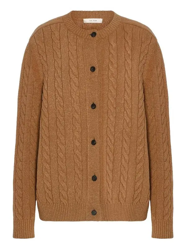 THE ROW Loneke Wool Cardigan - Tan