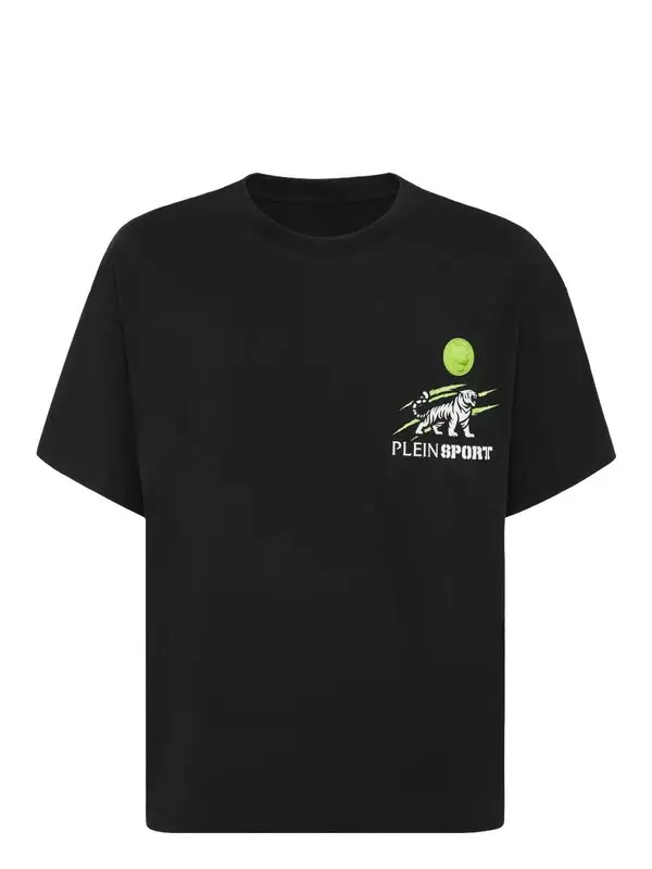 PLEIN SPORT Tiger-scratch Print T-shirt - Black