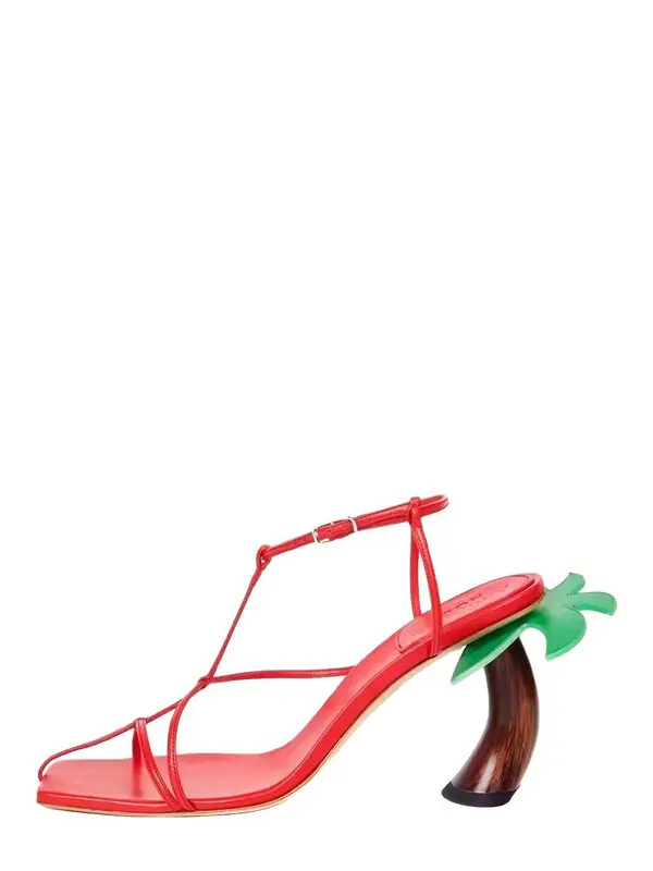A.W.A.K.E. Mode 90mm Bianca Wooden Pumps - Red