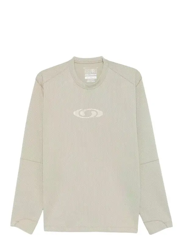 MM6 MAISON MARGIELA X SALOMON Logo-print Long-sleeve Sweater - Neutrals