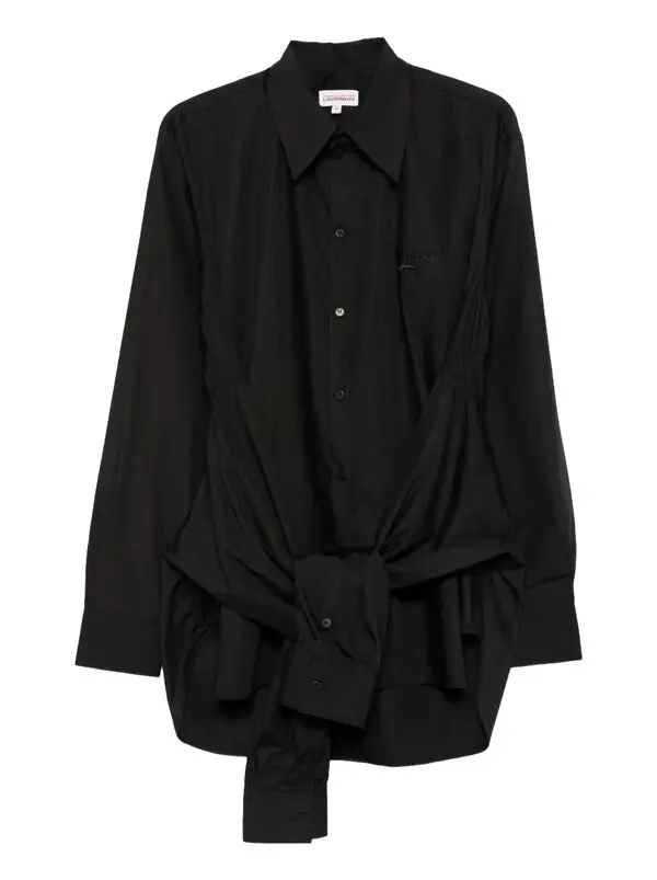 CHARLES JEFFREY Tie Front Shirt - Black