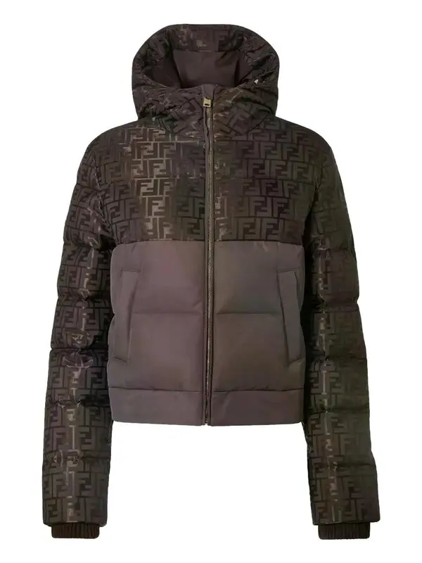 Fendi Monogram Hooded Jacket - Brown