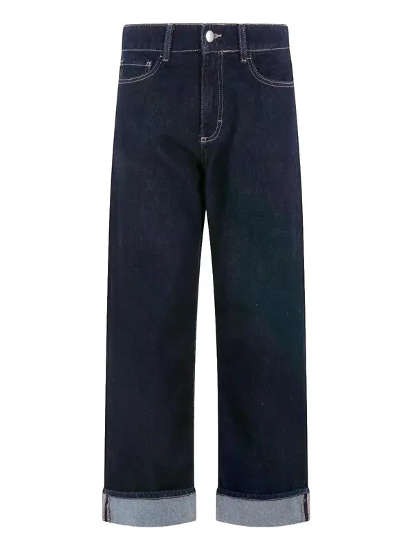 ICON DENIM LOS ANGELES Cuffed Hem Jeans - Blue