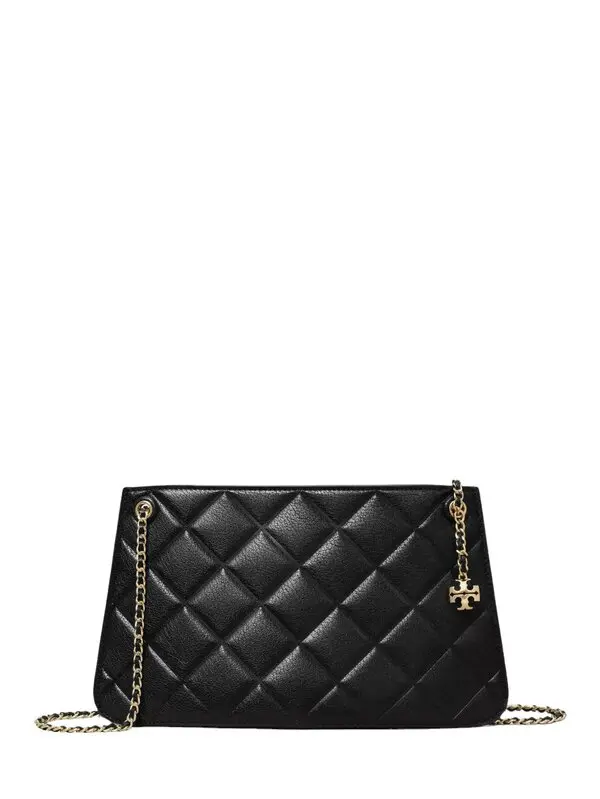 Tory Burch Fleming Quilted Clutch Bag - Black