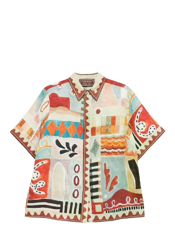 ALEMAIS Michelle Abstract-print Shirt - Neutrals
