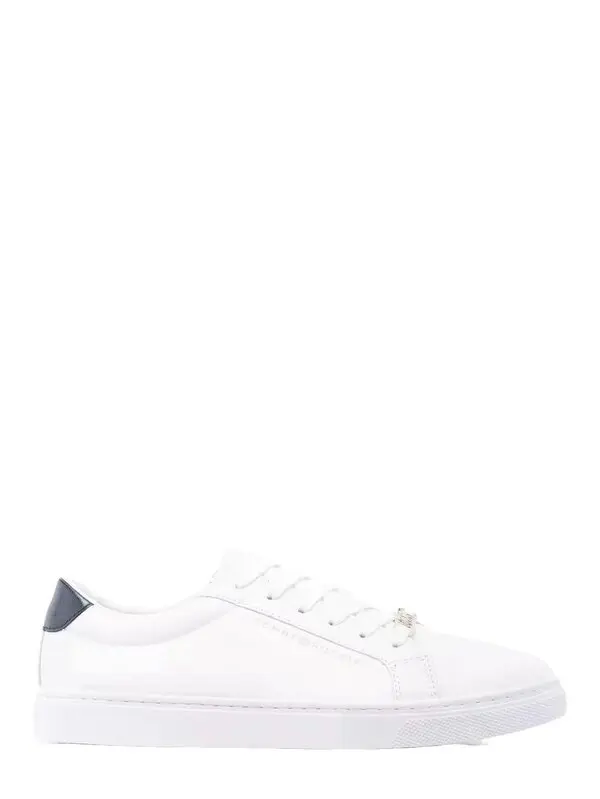 Tommy Hilfiger Logo Plaque Detail Sneakers - White