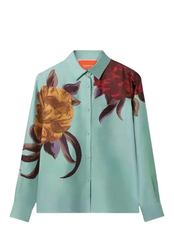 La DoubleJ Floral Print Shirt - Blue