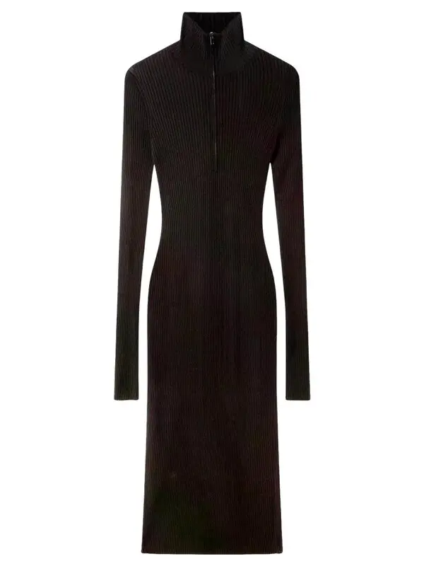 Stella McCartney Ribbed Knit Midi Dress - Black