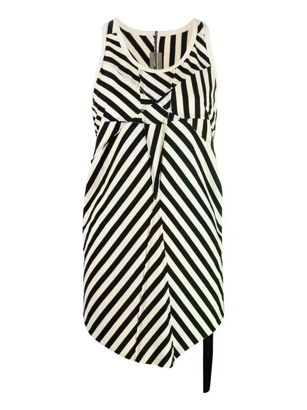 Rick Owens Striped Sleeveless Tank Top - Black