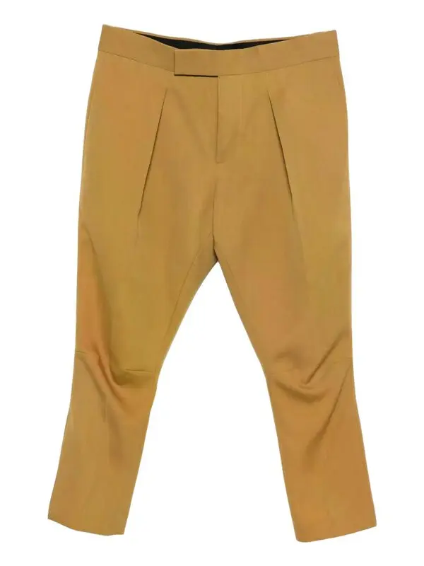 SAPIO Pleated Gabardine Trousers - Brown