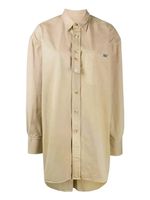 LANVIN Oversized Long Sleeve Shirt - Neutrals
