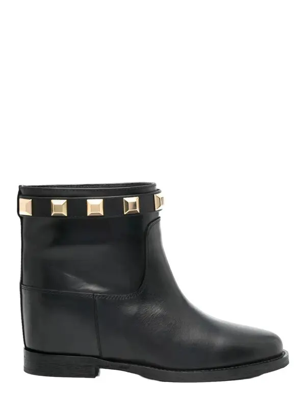 VIA ROMA 15 Santa Monica Studded Ankle Boots - Black