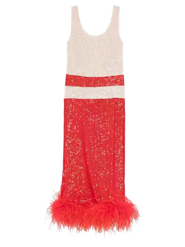 ATU BODY COUTURE Sequins-embellished Midi Dress - Red