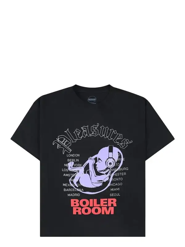 PLEASURES Headphone Graphic-print T-shirt - Black