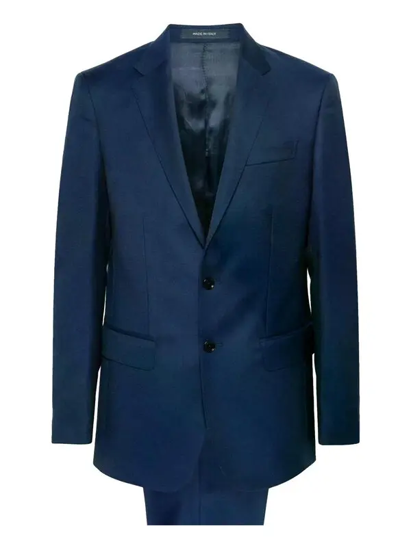 Boggi Milano Single-breasted Wool Suit - Blue