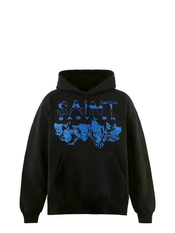 SAINT MXXXXXX Graphic Hoodie - Black